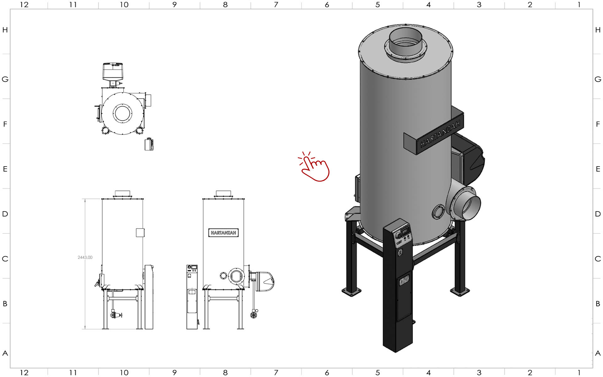 1-6kg Afterburner Coffee Roaster - PureFlow 0106 | Hartanzah